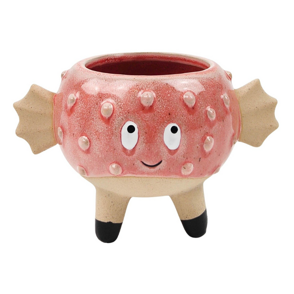Pink Puffer Fish Planter - Plant Homewares